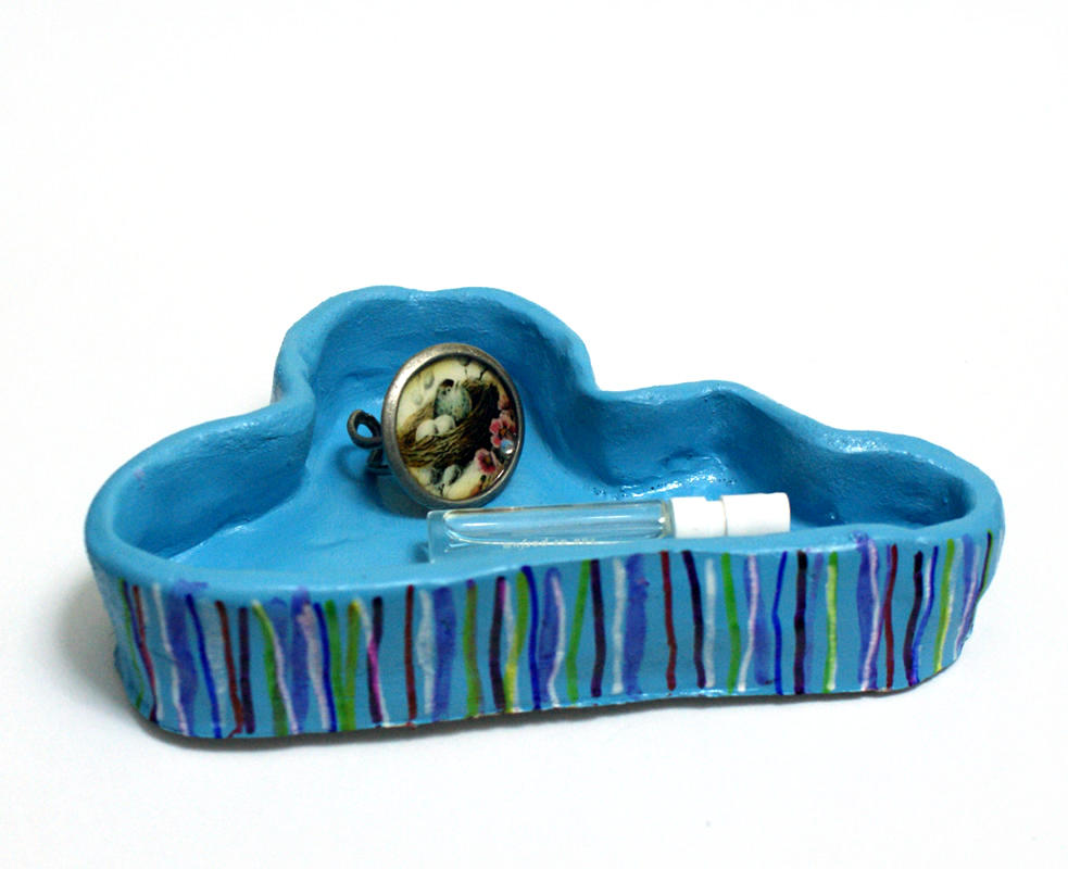 DIY Clay Cloud Jewelry / Trinket Dish Craft Project