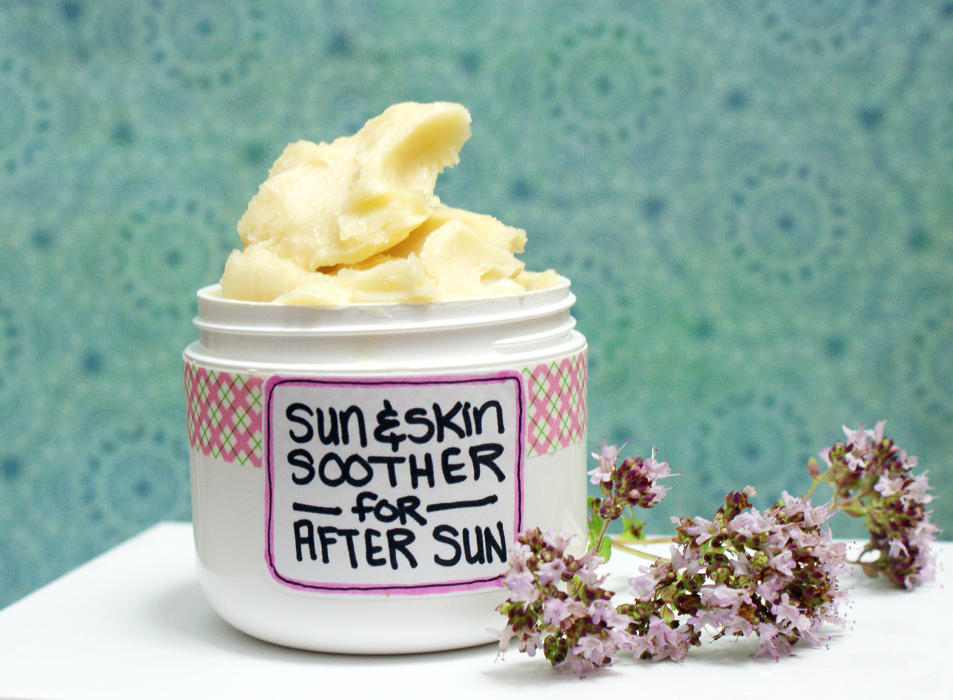 After Sun Skin Care Recipe for DIY Sun + Skin Soother Cream