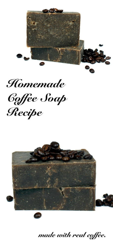 Homemade Coffee Soap Recipe made using real coffee!