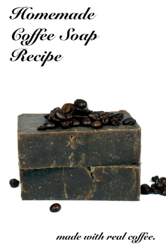 Homemade Coffee Soap Recipe made using real coffee!