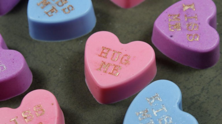DIY Conversation Heart Soaps with Custom Messages for Valentine's Day