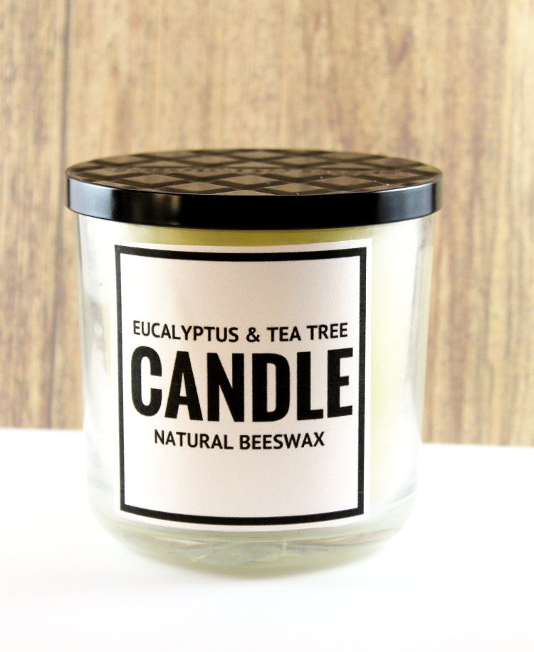 How to Make A Natural Deodorizing Beeswax Candle with Printable Labels