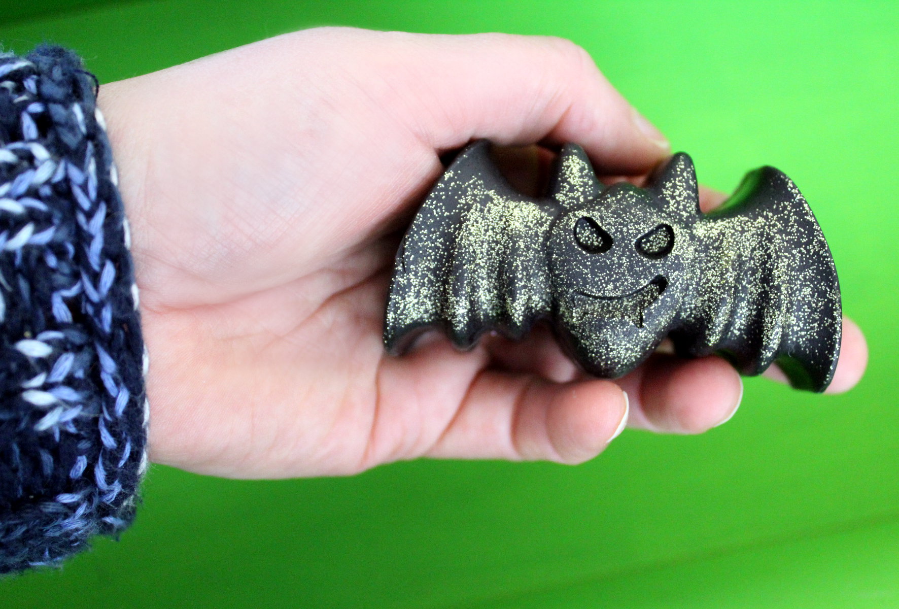 DIY Halloween Bat Soap Recipe with Biodegradable Eco-Friendly Glitter
