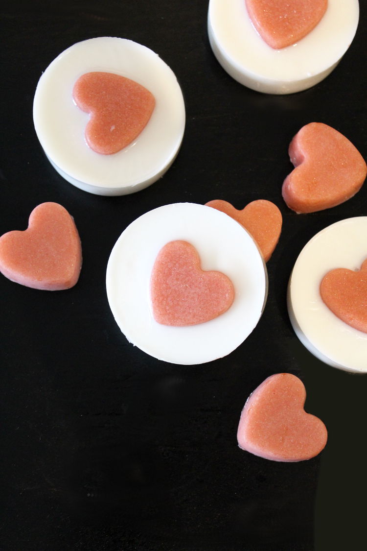 Strawberry Chocolate Solid Sugar Scrub Bar Recipe for Valentine's Day