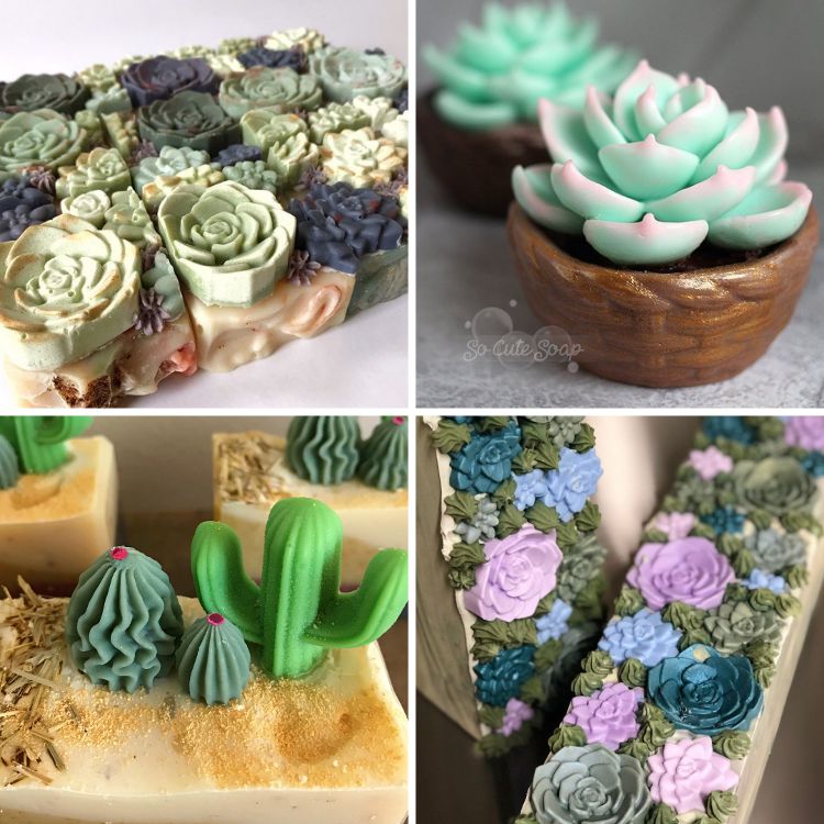 Creative Cactus Soaps (To Buy or For DIY Soap Making Inspiration)