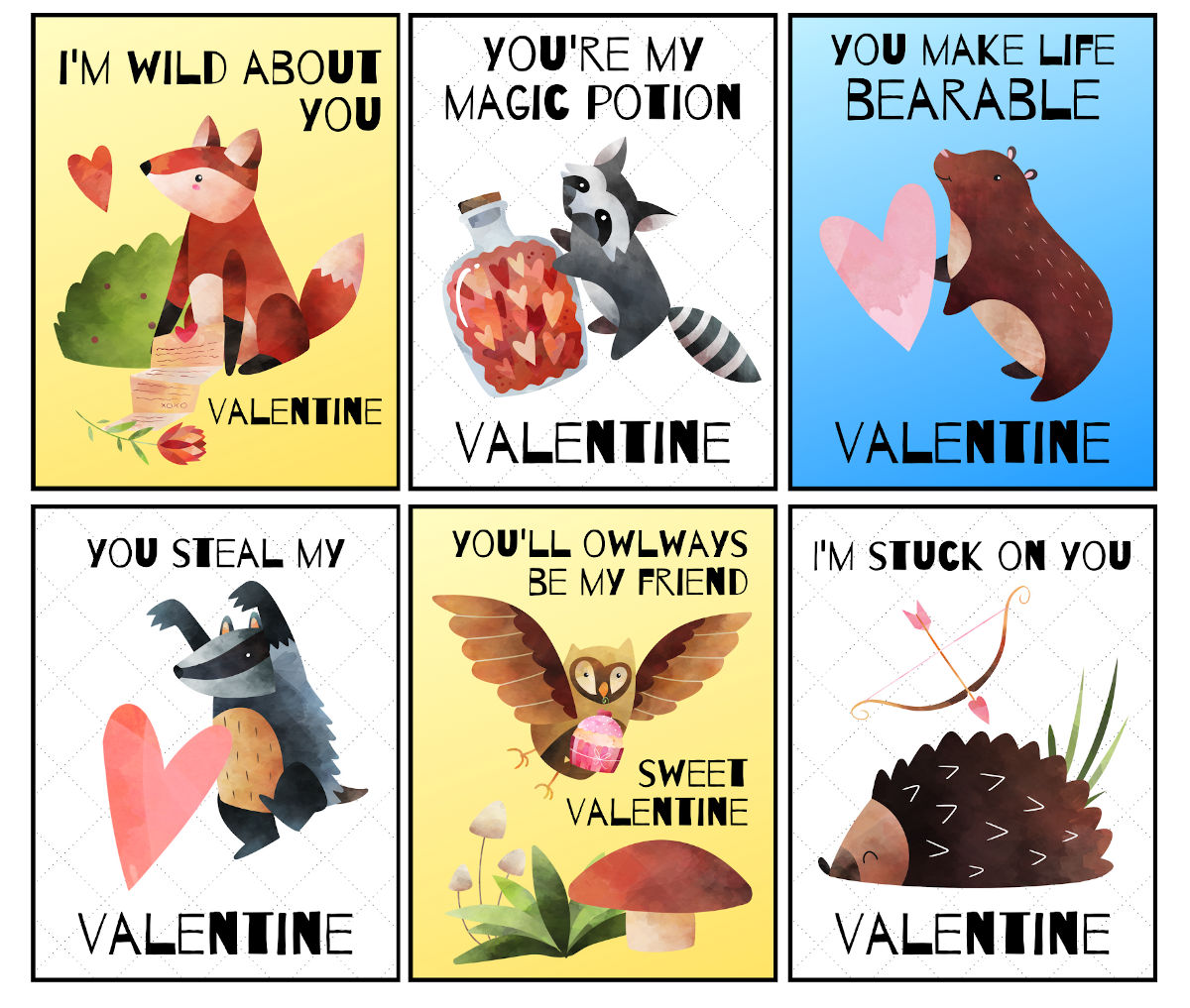 Free Printable Valentines for Kids (And Kids At Heart!) - Soap Deli News