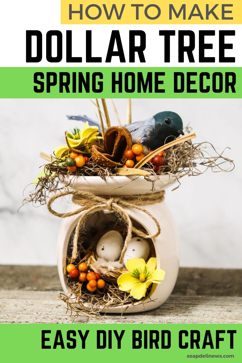 Dollar Tree Spring Decor: DIY Bird Craft Fragrance Warmer