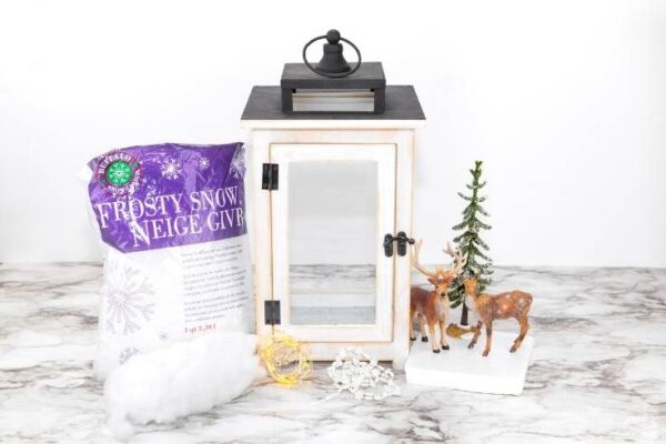 Winter Lantern Decor: DIY Winter Terrarium Home Decor Idea